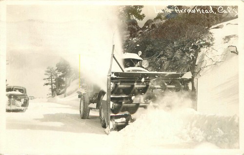 Snow Blower Winter Scene 1946 RPPC Photo Postcard 22-10463 | eBay