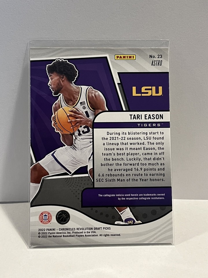 2022-23 Panini Chronicles Draft Revolution Astro Tari Eason Rookie Card ...