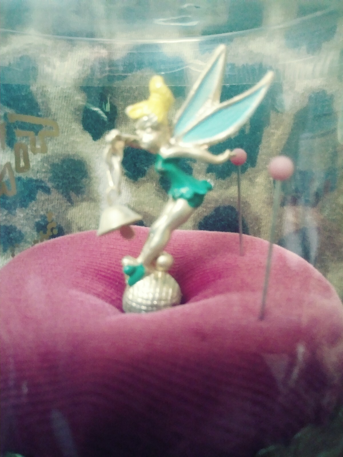 Vintage Tinker Bell Pin Cushion "Rare" find original container Disney ...