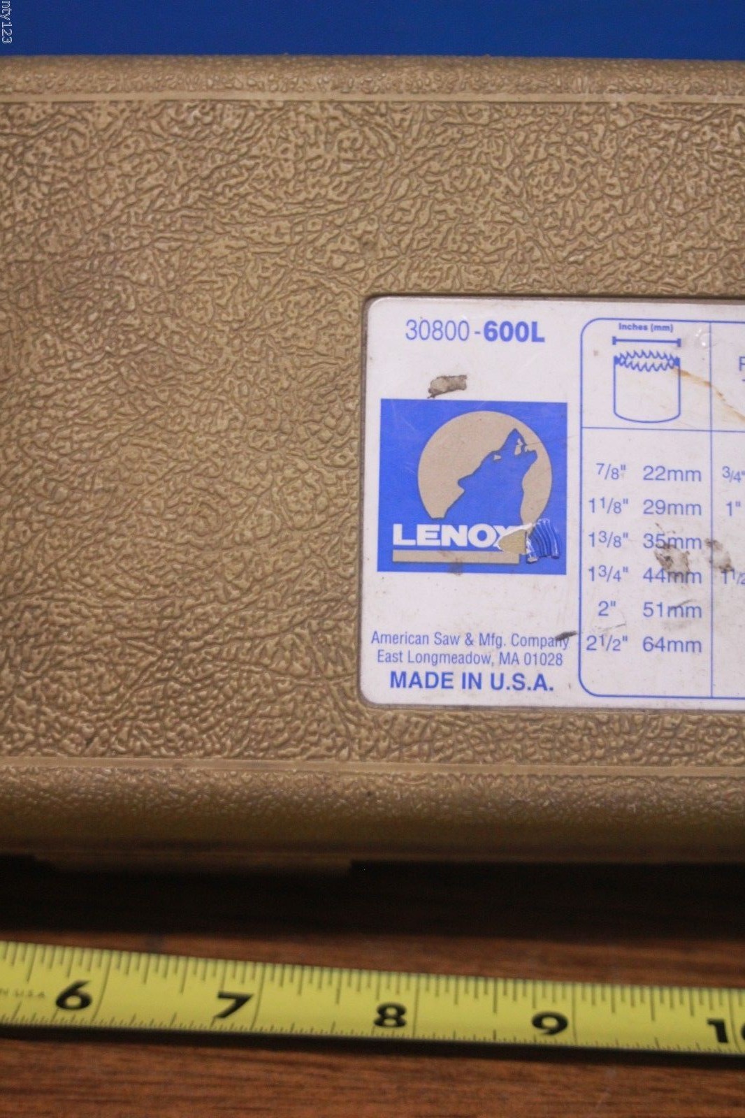 7 Piece Bi-Metal Electricians Hole Saw Kit 30800600L 600L Lenox | eBay