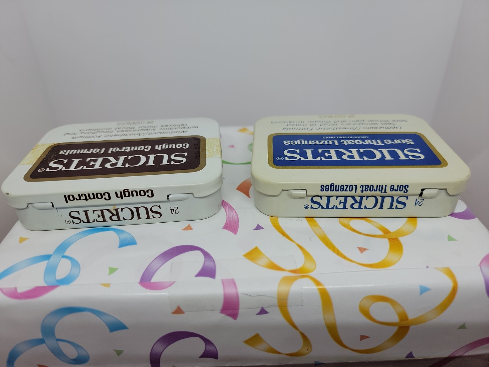 Vintage Sucrets Cough Control Formula Sore Throat Lozenges Tins Lot of ...