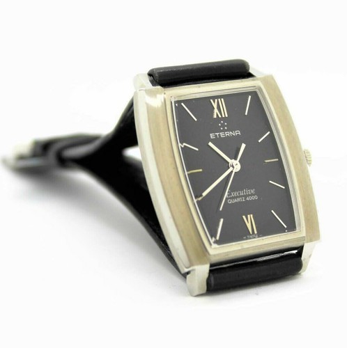 Quartz Watch Eterna Executive 4000 in Steel with Leather Strap for sale ...
