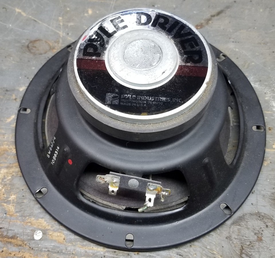 FOUR (4) old school USA MADE Pyle Driver 8" subwoofers - NEED FOAM ...
