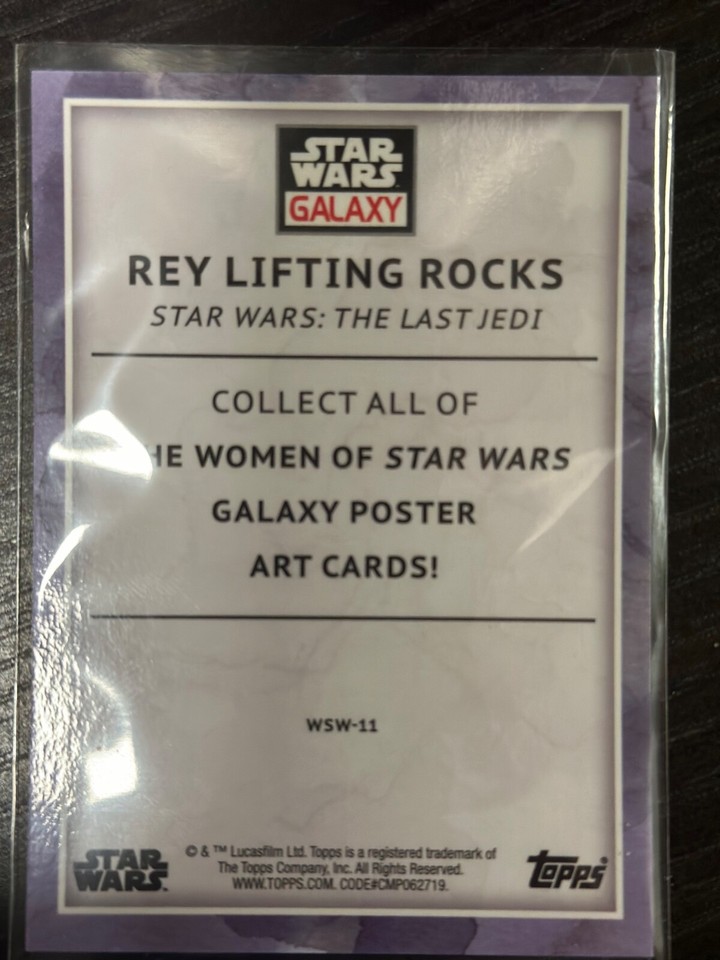 Star Wars Galaxy 2023 Topps Rey Lifting Rocks /10 | eBay