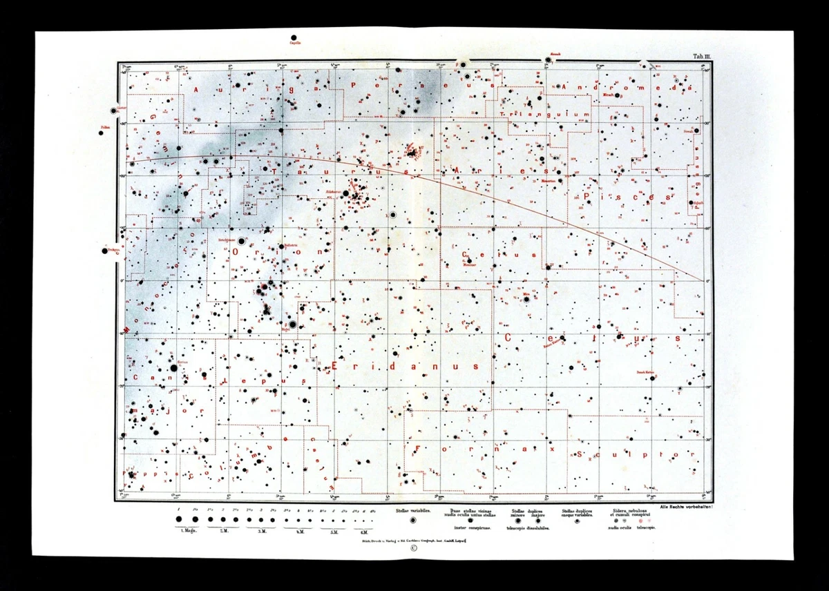 Pleiades Astronomy Sky Chart