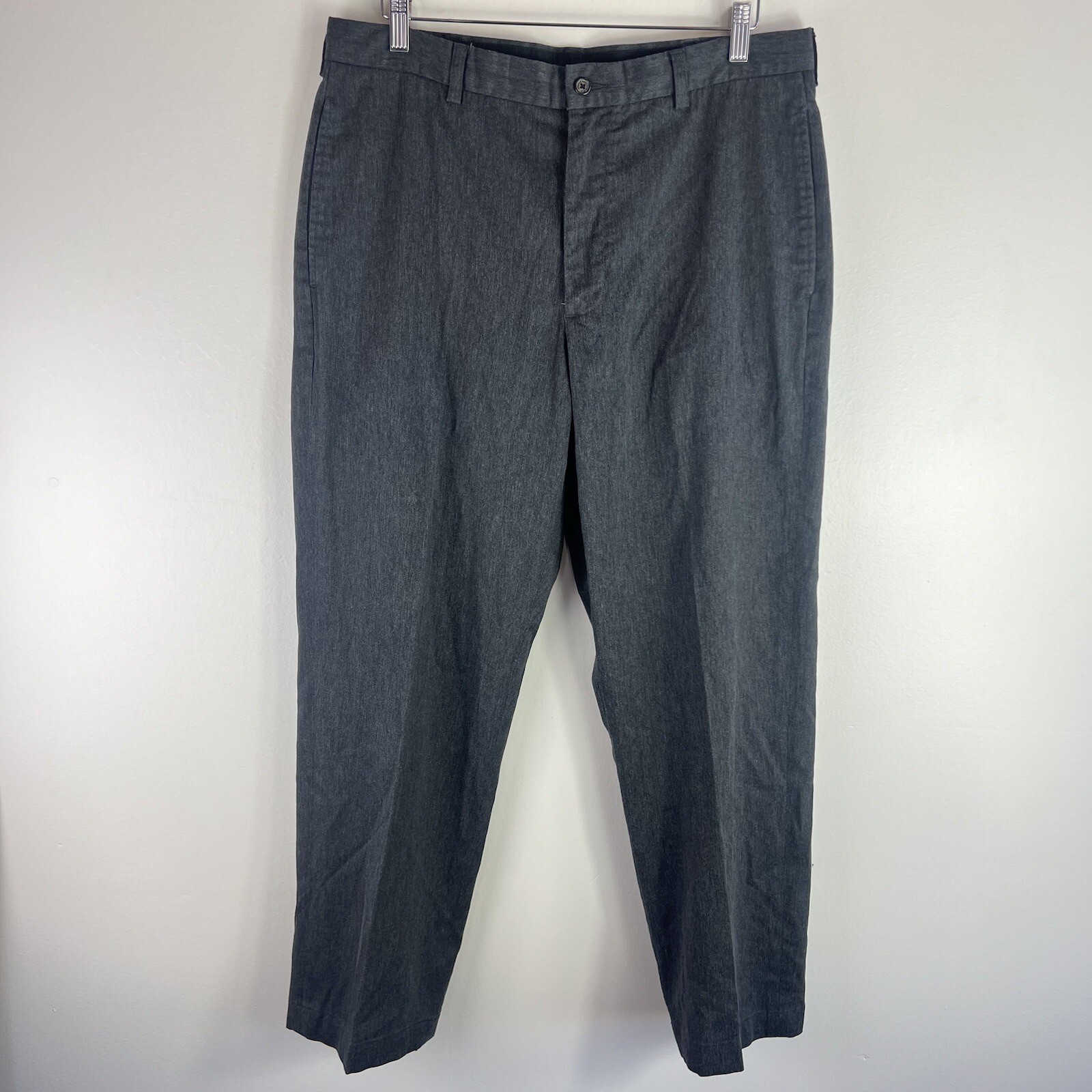 Brooks Brothers Dress Pants Mens 35x29 Gray Hudson Pleated Trousers Slacks | eBay