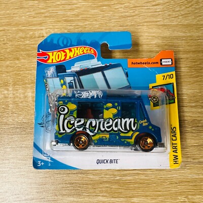 Quick Bite Good Humor Truck Ice Cream HW Art Cars 7/10 2020 Blue Short ...