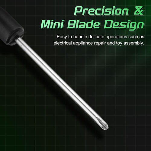 8pcs PH00 Mini Phillips Screwdriver 3.2" Length Screwdrivers Carbon ...