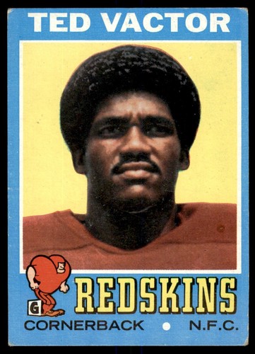 1971 Topps Ted Vactor RC Washington Redskins #159 EX-EXMT | eBay
