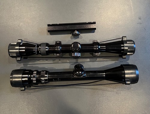 2 Scopes Bushnell 3x-9x Banner Tasco 3-9x32 with scope rings and mount ...