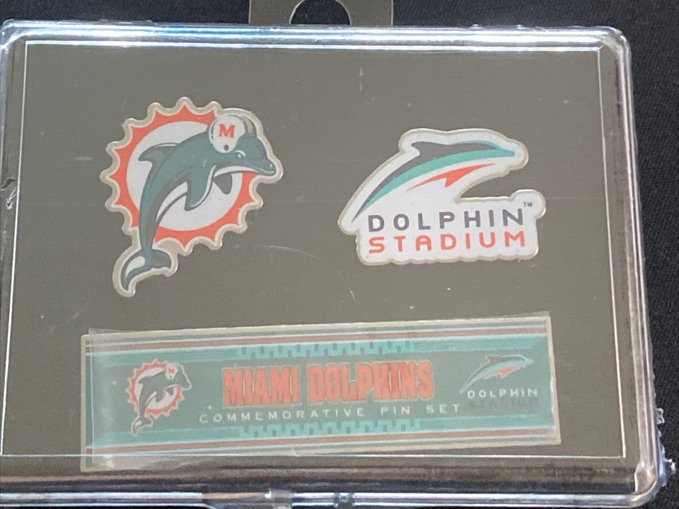 Miami Dolphins Commemorative Pin Set Dolphin Stadium New in Package 3 ...