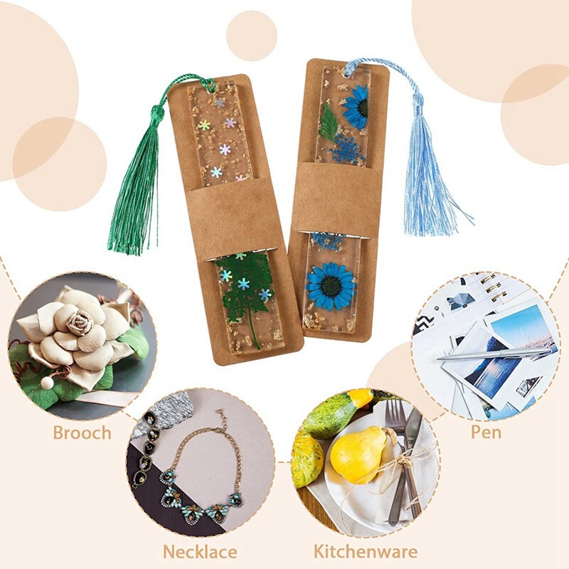 Resin Bookmark Holder Kraft Bookmark Blank Display Cards DIY Bookmark ...
