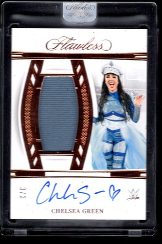 2024 FLAWLESS WWE CHELSEA GREEN AUTHENTIC RELIC PATCH AUTO AUTOGRAPH 3/ ...