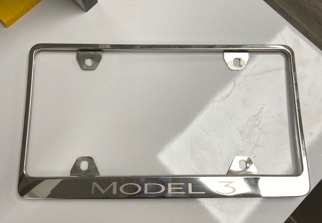 TESLA MODEL 3 License Plate Frame OEM | eBay