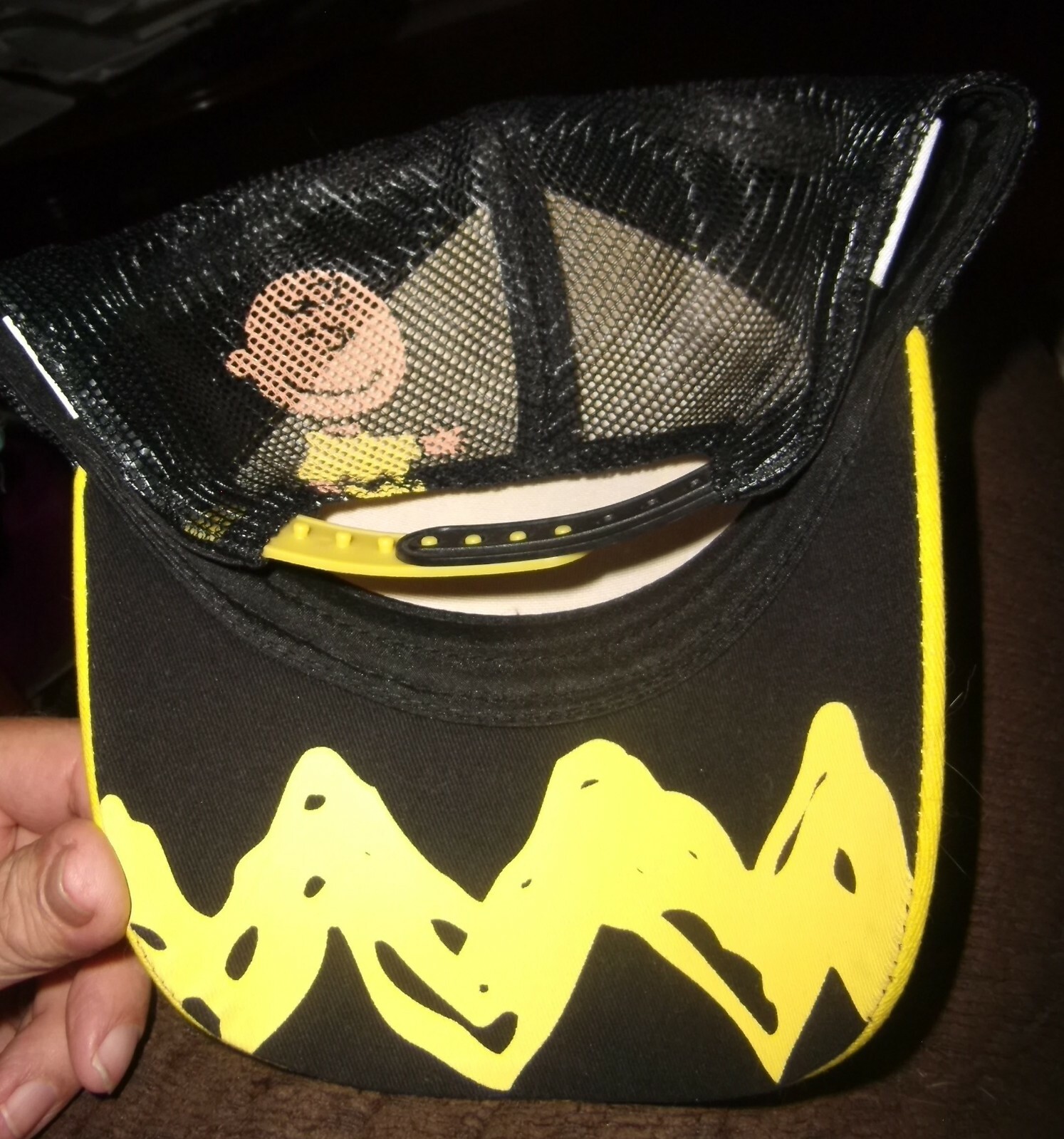 Vintage Peanuts Charlie Brown Trucker Hat Snapback Me… - Gem