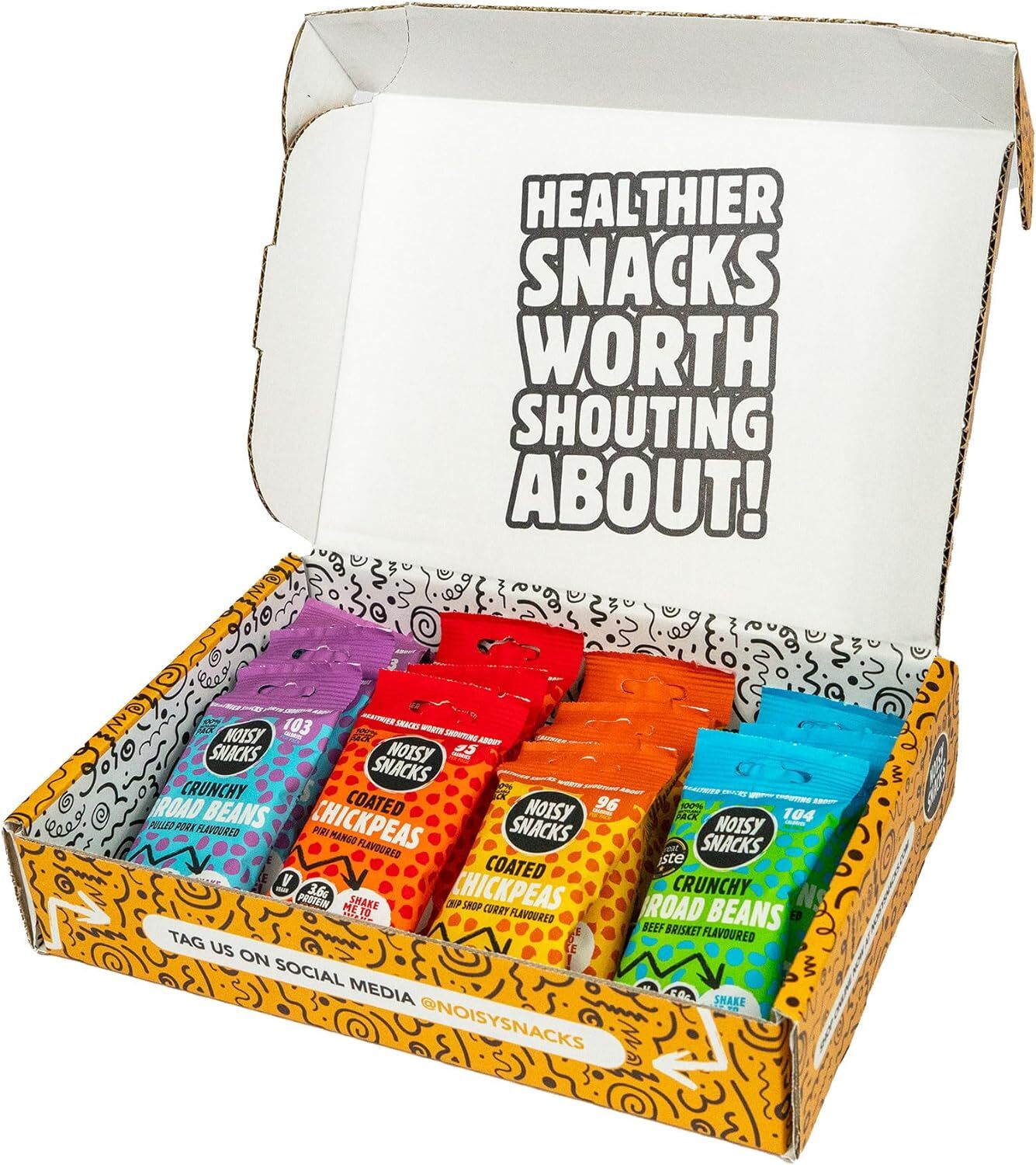 Healthy Snack Gift Box - Chickpea & Broad Beans Gift Hamper by Noisy ...