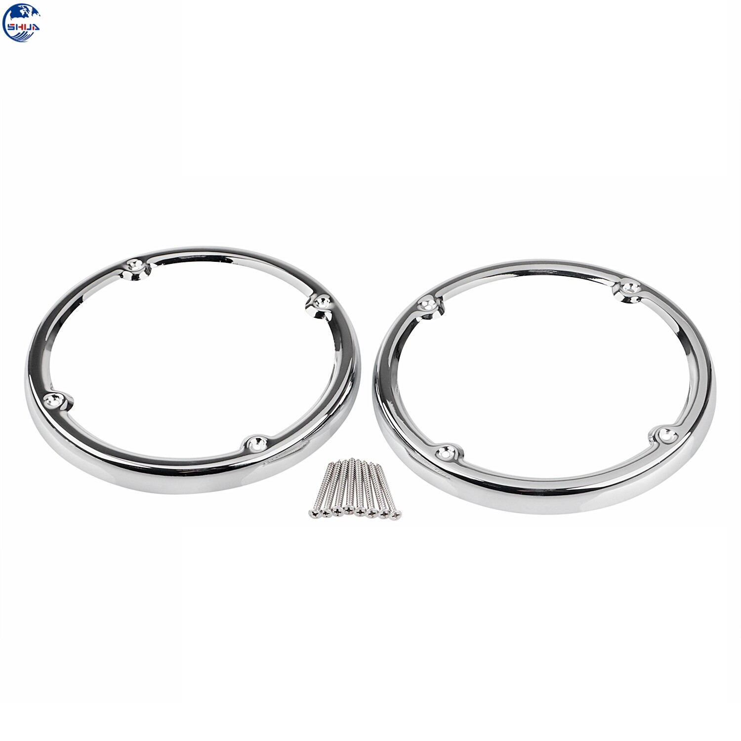 Chrome Rear Speaker Trim For Harley Ultra Limited FLHTK Tri Electra ...
