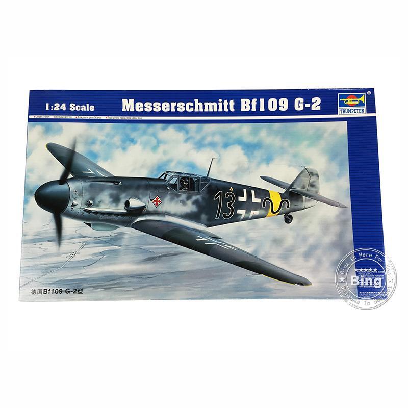 1/24 Trumpeter Fighter Plastic Model BF109 G-2 Jet German Messerschmitt ...