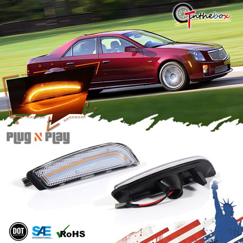 For Cadillac 03-07 CTS CTS V LED Side Fender Marker Light Lamp Front ...