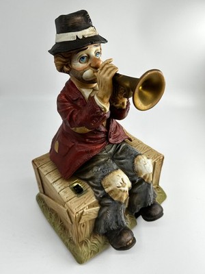 Vtg Waco Melody In Motion Willie The Trumpeter Hobo Clown Music Box ...