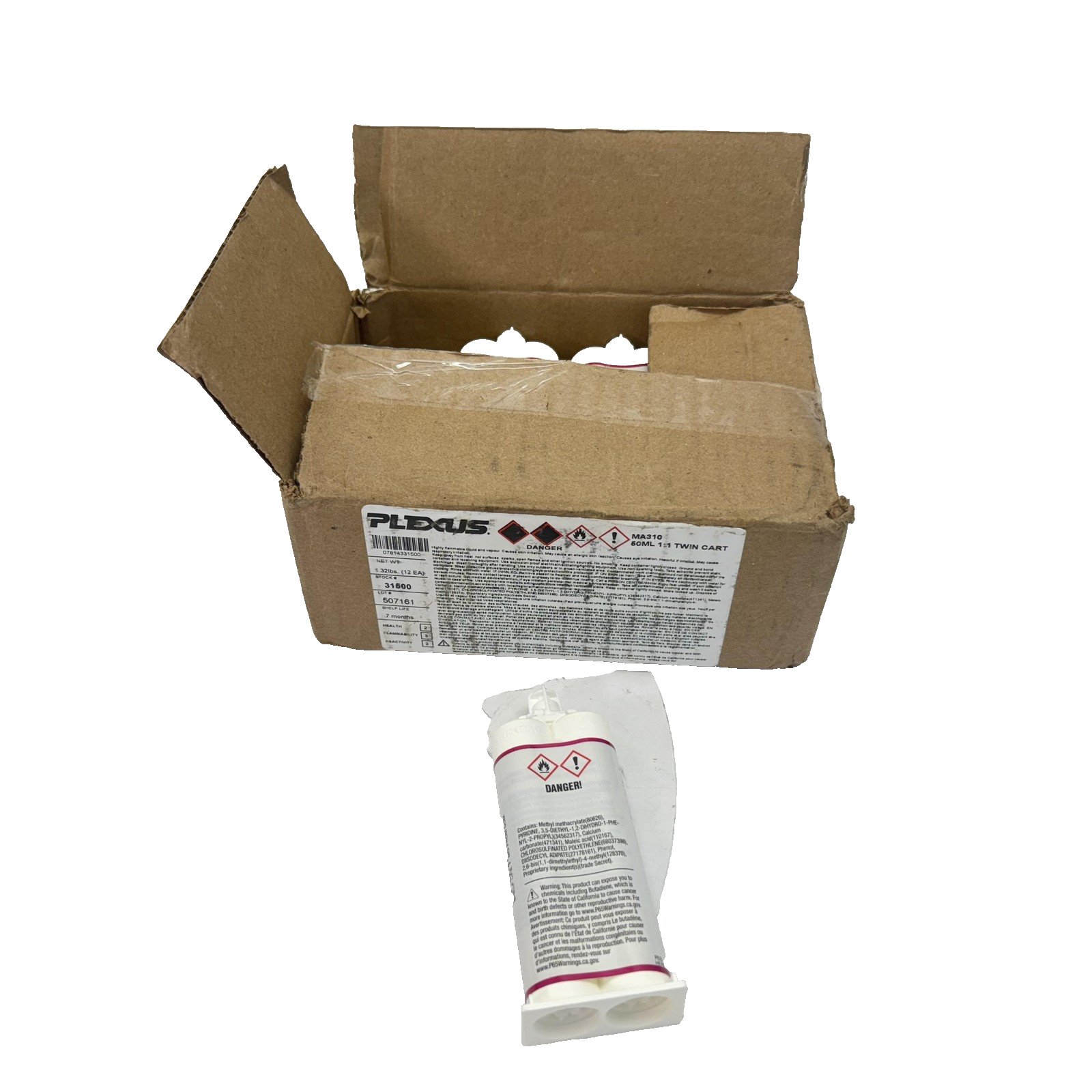 Plexus MA310 Adhesive 31500 50ml Twin Cartridge Box of 12 Industrial ...