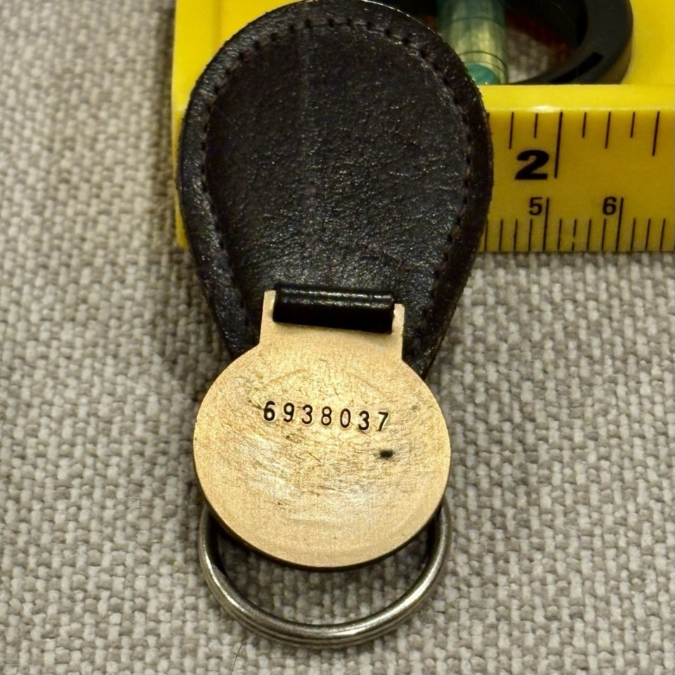 Vintage Chrysler Pentastar Emblem Leather & Brass Keychain VIP Delivery ...