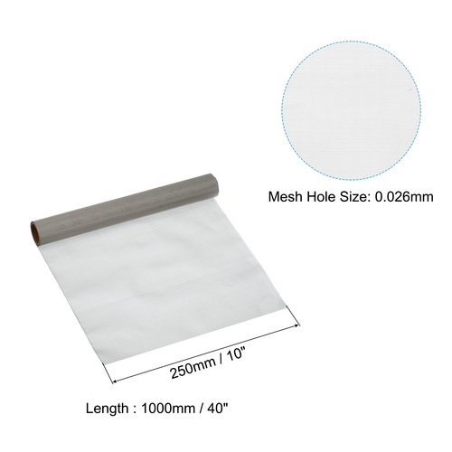 40"Lx10"W Woven Wire Mesh 500 Mesh 316L Stainless Steel Air Vent Filter ...