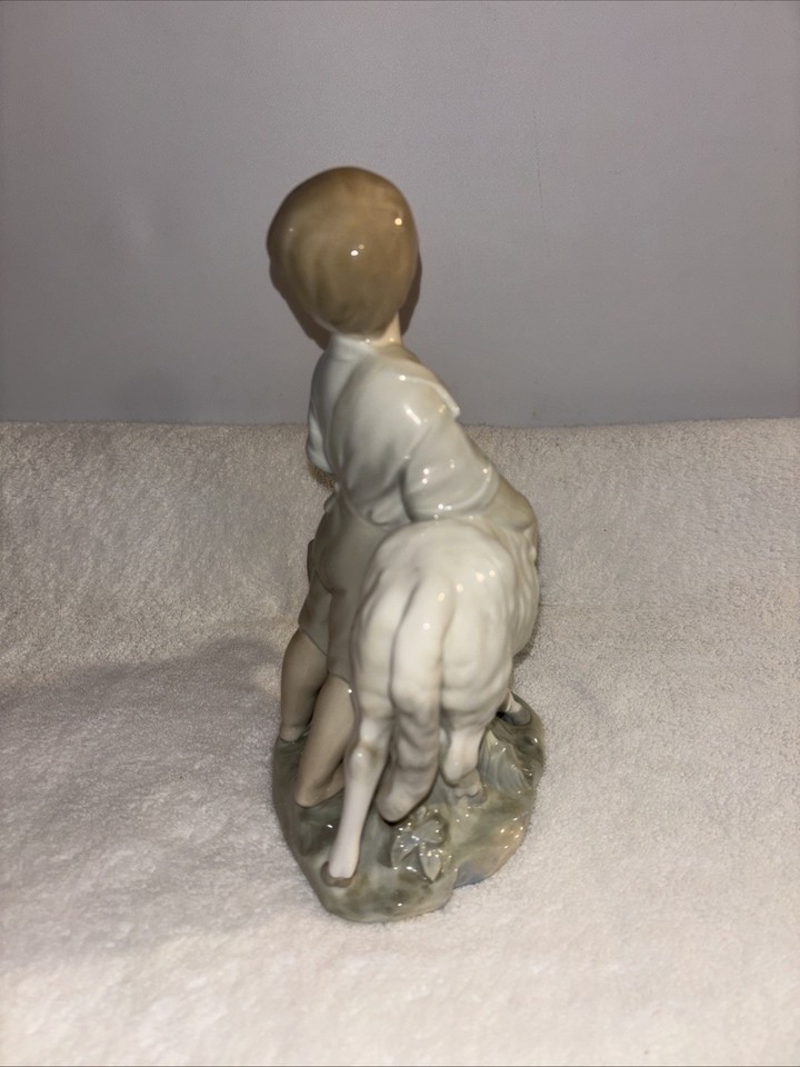 Vintage Lladro/NAO Obstinate Goat Boy And Ram 1970 | eBay