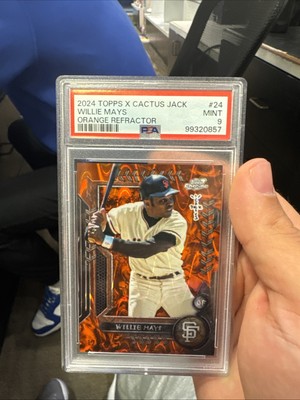 2024 Topps Cosmic Chrome x Cactus Jack - Willie Mays Orange Refractor ...