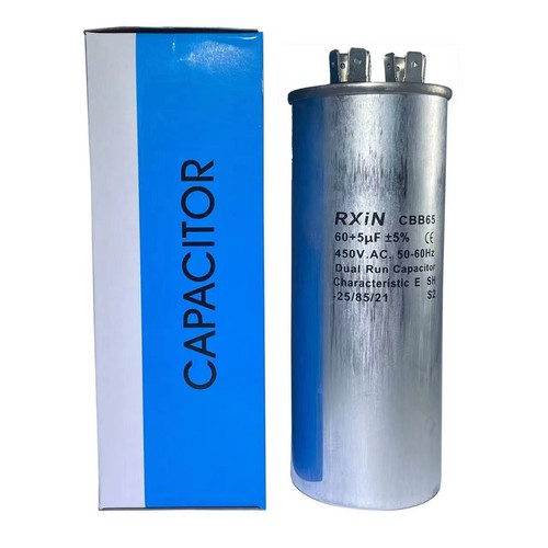 60/5 uF 60+5 MFD Capacitor 370 or 450 VAC Dual Run Capacitor AC ...