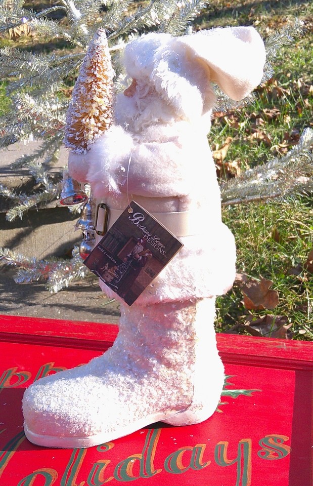 Retired Bethany Lowe Santa with Bells and Tree in Boot Christmas New 14 ...