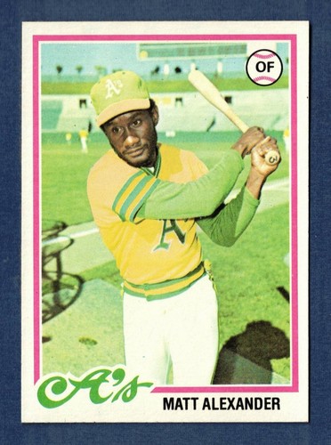 1978 Topps Matt Alexander #102 Oakland Athletics NM+ | eBay