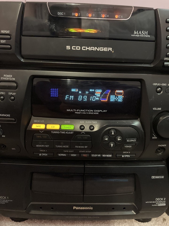 Panasonic SA-CH74 CD Stereo Hi-go System Vintage MASH DOLBY FM Radio ...