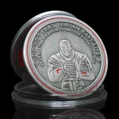 Knights Templar Commemorative Challenge Coin - Silver | eBay