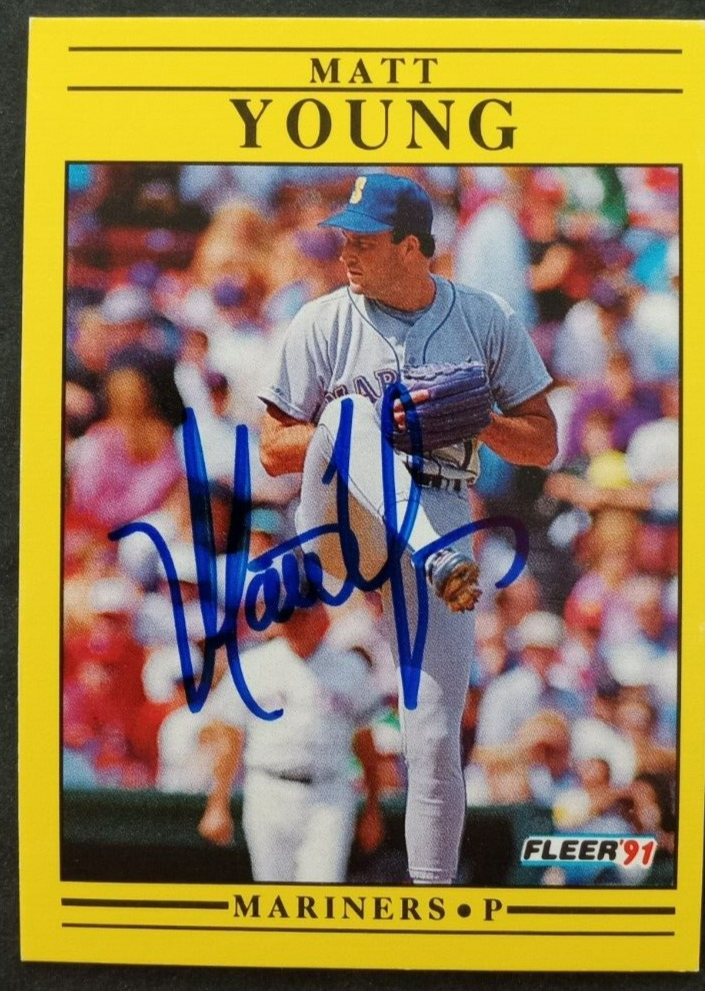 1991 Fleer SIGNED: Matt Young, MARINERS #465 | eBay