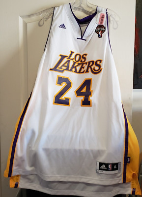 Authentic LOS LAKERS 24 Kobe Bryant XL long stitched Jersey Noche ...