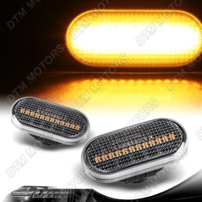 For Nissan Pathfinder/Navara/Cube Black Amber LED Turn Signal Side ...