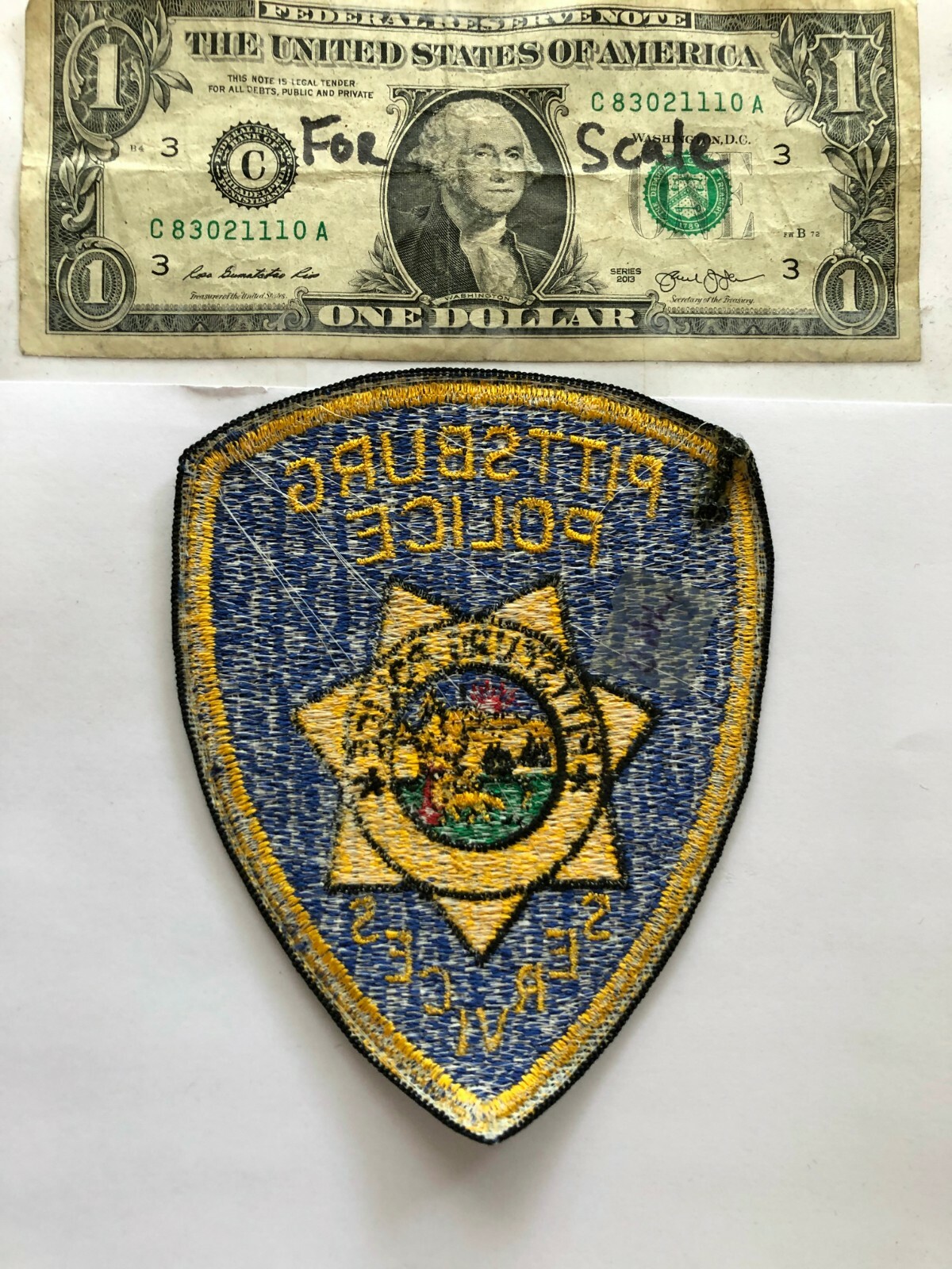 Pittsburg California Police patch Un-sewn great condition | eBay