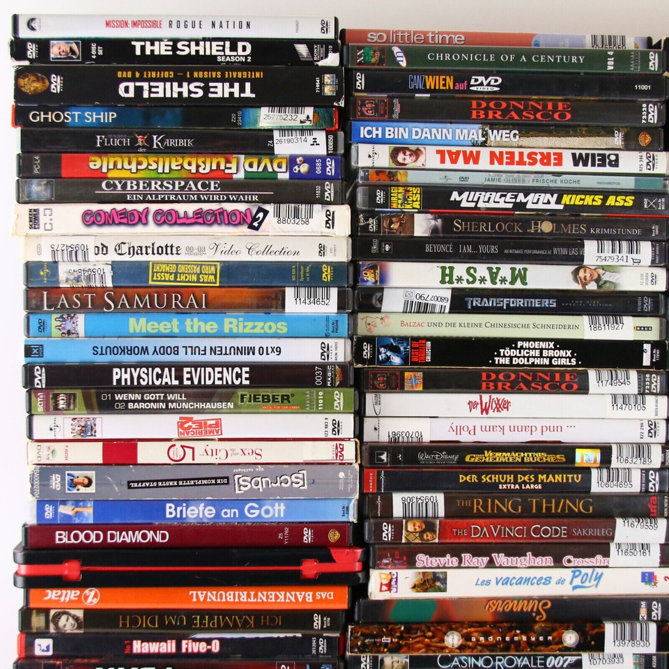 100 DVD`s st. DVD Filme Serien Blockbuster Sammlung Konvolut Paket ...