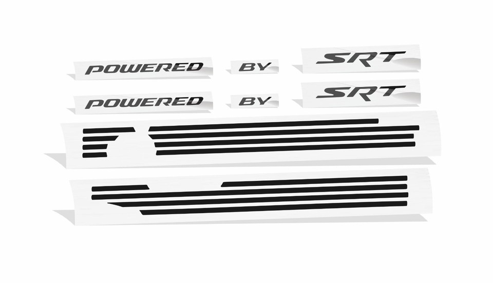 POWERED BY SRT Engine Cover Decals Charger and Challenger Scat Pack | eBay
