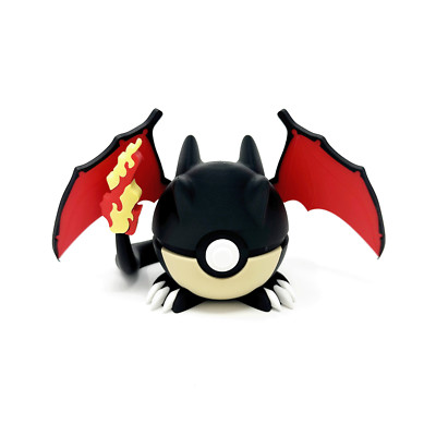 #0006 Shiny Charizard Themed Pokeball, 3D Printed, Pokemon Collectable ...