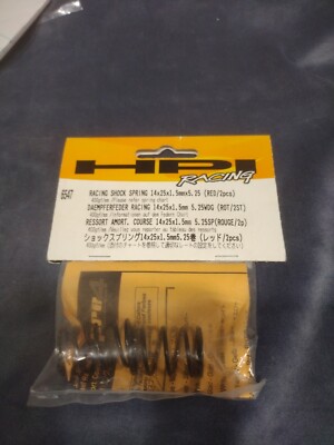 HPI Racing 6547 Racing Shock Spring 14x25x1.5 5mmx5.25(Red) 2pcs. | eBay