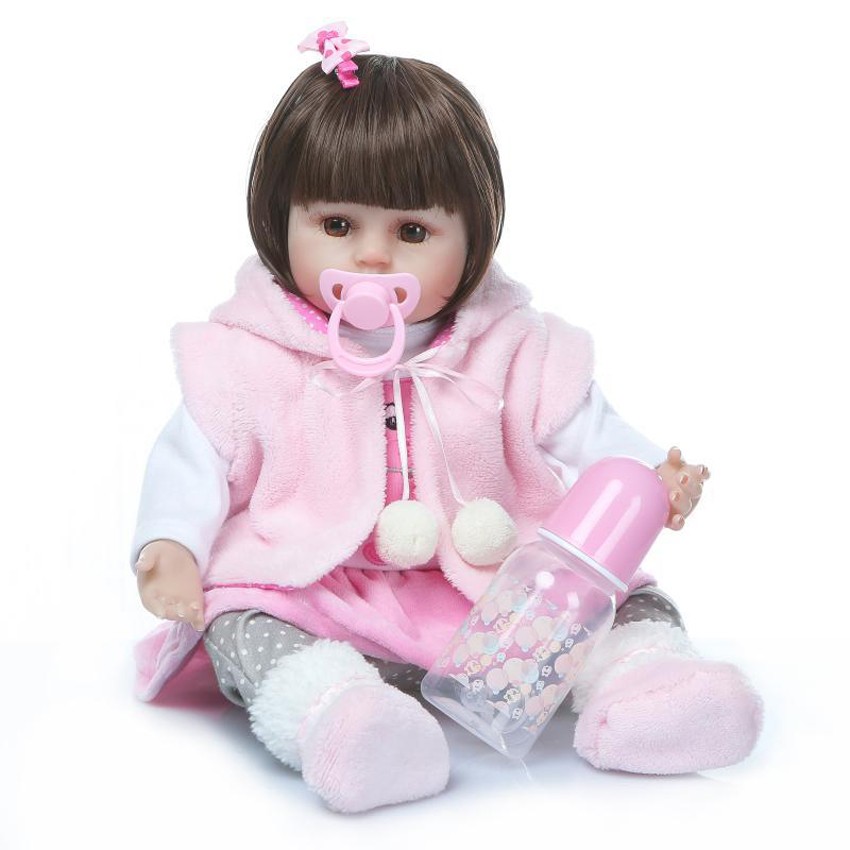 Gift Kids Realistic Cloth Body Reborn Full Body Baby Dolls Newborn ...