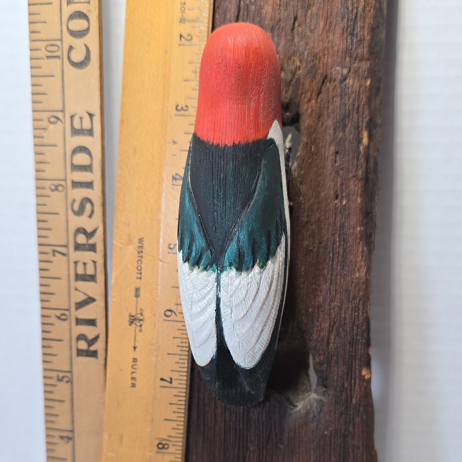 Hand Carved Wooden Woodpecker Mounted On Barn Wood Hand Painted | eBay
