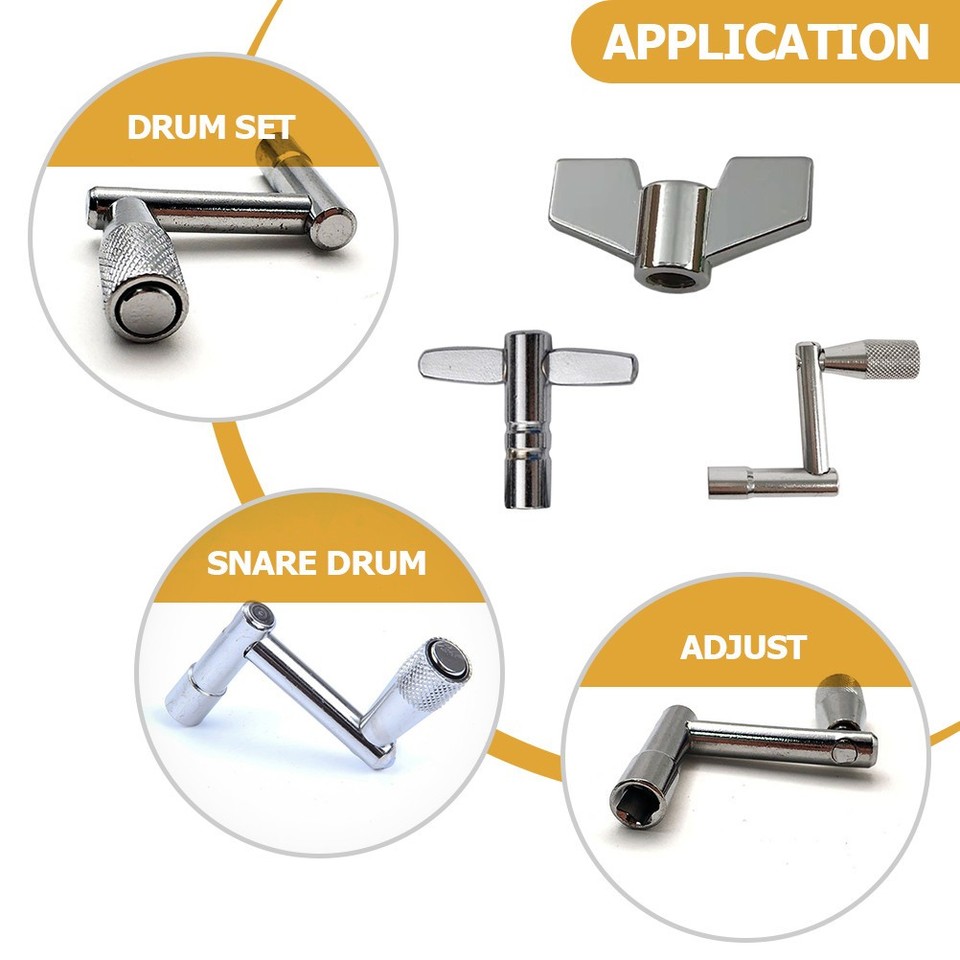 15 pcs Drum Keys Percussion Drum Set Tuning Tools Drum Metal Crafts ...