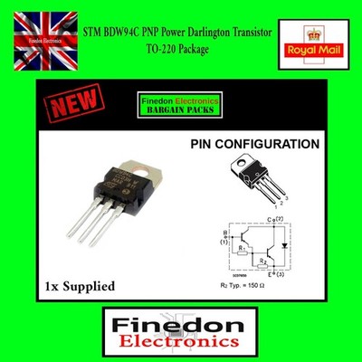 STM BDW94C PNP Power Darlington Transistor 12A 100V 80W TO-220 BDW94 ...