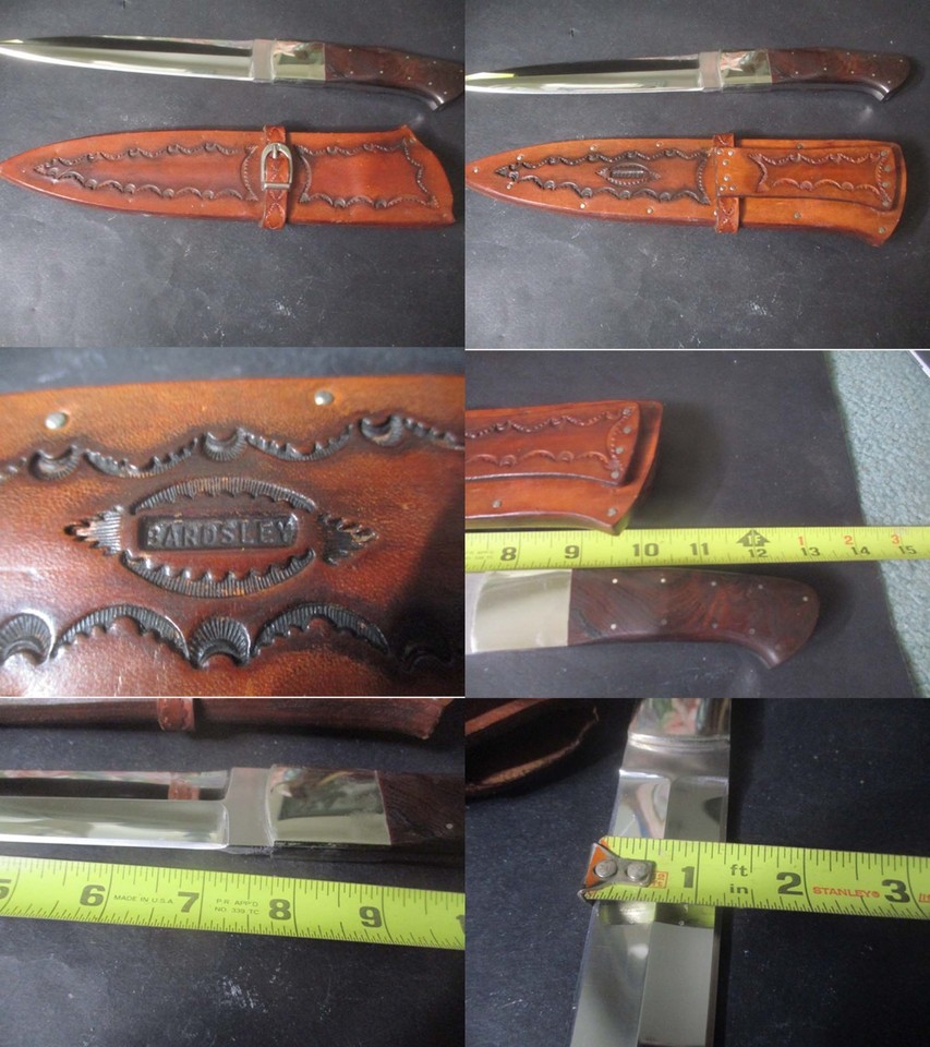 Vintage Norman Bardsley Fixed Blade Custom Knife Double Edge with ...