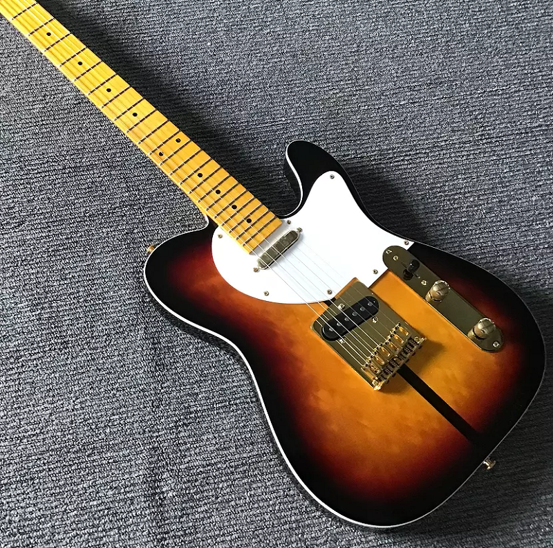 Sunburst TL Style Electric Guitar White Pickguard SS Pickups US ...