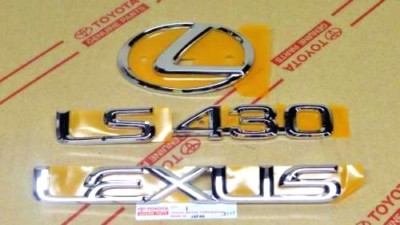 NEW GENUINE LEXUS LS430 REAR COMPLETE CHROME TRUNK EMBLEM KIT SET 01 ...