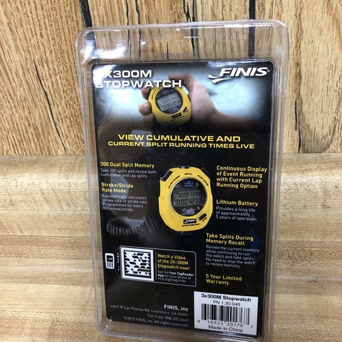 FINIS 3X-300M Swim Timer Waterproof Stopwatch for Swim Training New | eBay